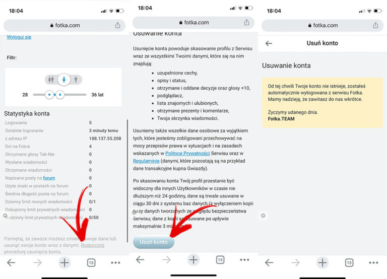 Jak usunąć konto na fotce? Usuwamy dane z fotka.pl